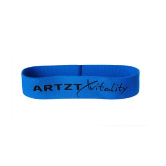ARTZT Theraband Loop Band Textil | Fitnessband aus weichem Stoff | F&uuml;r Training von Armen, Beinen, Po und Bauch | 3 St&auml;rken erh&auml;ltlich | Made in Germany Bla