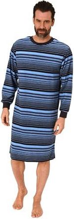Normann Chemise de nuit &eacute;l&eacute;gante en tissu &eacute;ponge &agrave; manches longues avec poignets pour homme, bleu clair, 68-70