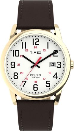 Timex Easy Reader Classic Braun Herren Armbanduhr TW2Y12700