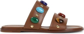 Gianvito Rossi Sandalen - Flat Brown Sandals - Gr. 38,5 (EU) - in Braun - f&uuml;r Damen