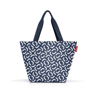 Reisenthel shopper M in Signature Navy - Ger&auml;umige Shopping Bag und edle Handtasche in einem - Aus wasserabweisendem Material