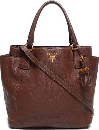 Prada sac à main en cuir (2000-2020) - Marron