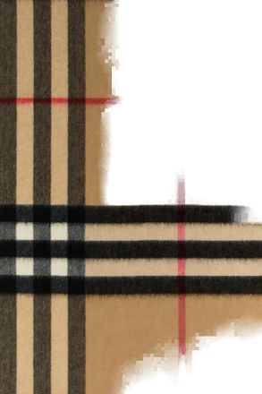 Burberry Embroidered Cashmere Scarf - Beige