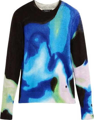 Desigual Pull &agrave; col rond Jers_Clouds_Lacroix - Femme - Pulls - Multicolore - Taille: 38 FR