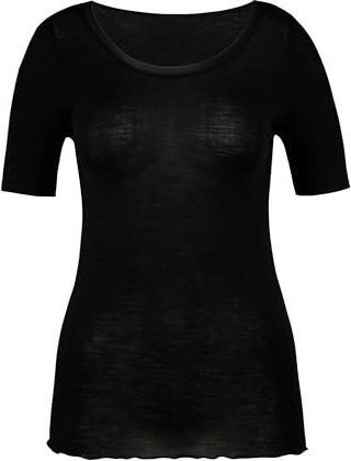 CALIDA True Confidence T-Shirt Femme, en Laine et Soie, Fines c&ocirc;tes, thermor&eacute;gulation et neutralisation des odeurs