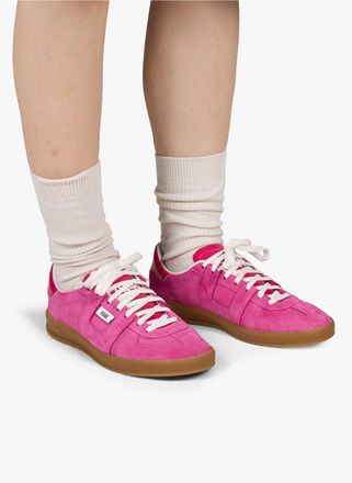 P448 Baskets Monza en cuir su&eacute;d&eacute;