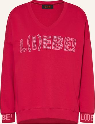 Miss Goodlife Miss Goodlife Sweatshirt Mit Schmucksteinen rot