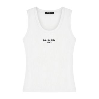 Balmain Bestickte Weste - - Tops - Damen - Wei&szlig; - S