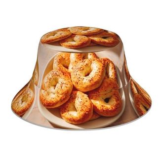 Generic Chapeau De Seau Unisexe Bagels dans LAssiette. Impression Chapeau De Soleil Respirant &Eacute;t&eacute; Bonnet Soleil, pour Sports, Plage, De P&ecirc;che, 56-58cm