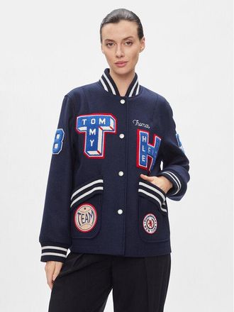 Tommy Hilfiger Bomberjacke Collegiate Wool Blend Varsity WW0WW40479 Dunkelblau Regular Fit
