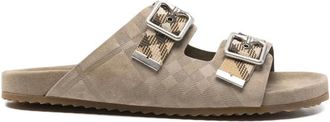 Burberry Homme, Chaussures, Beige, Taille: 44 EU Neutrals Buckle Straps Flat Sole