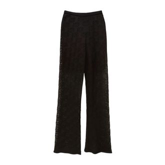 Silvian Heach Weite Hose mit Allover-Grafikmuster - - Trousers - Damen - Schwarzk - M