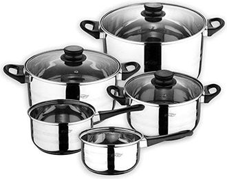 San Ignacio Q1876 - Kochtopf-Set, Edelstahl, &Oslash;16x9 &Oslash;18x10 &Oslash;20x11,5 y &Oslash;24x13,5, SG-8051, &Oslash;16x9; &Oslash;18x10; &Oslash;20x11,5 y &Oslash;24x13,5