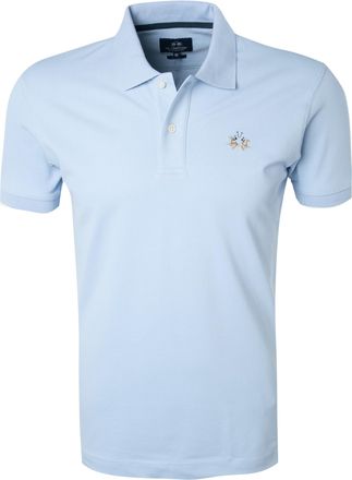La Martina Herren Polo-Shirt blau Slim Fit