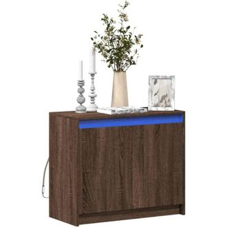 vidaXL Buffet avec led chêne marron 72x34x61 cm bois dingénierie Vidaxl