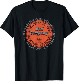 Bad Company Damen Unisex-Erwachsene T-Shirt Schwarz Kurzarm Crew-Ausschnitt S EU 16.5 21 inches