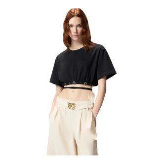 Pinko Pinko, Femme, Tops, Noir, Taille: 40 FR Ariano Maglia Jersone
