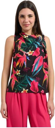 Yes-Zee YES Zee, Femme, Blouses et Chemises, Noir, Taille: 38 FR Haut &agrave; Imprim&eacute; Floral