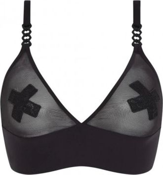 Chantelle Femme, Sous-v&ecirc;tements, Noir, Taille: 38 FR Xplicit Wirefree Bralette