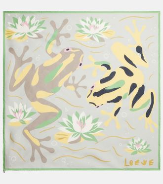 Loewe Foulard en soie imprim&eacute;