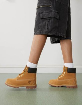 Timberland Premium - 6-Zoll-Stiefel aus Nubukleder in Weizenbraun