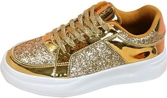 Generic VBEDKDEB Baskets pour femme - Chaussures de course - Chaussures de sport - Couples - Semelles &eacute;paisses - Paillettes - Lacets - Chaussures d&eacute;contract&eacute;e