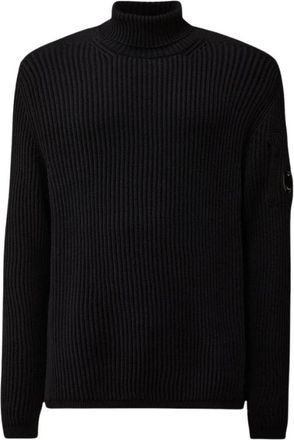 C.P. Company C.p. Company, Homme, Pulls, Bleu, Taille: XL Re-Wool Full Zip Lens Cardigan