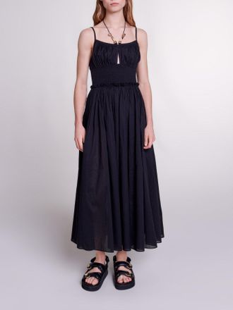 Maje Kleid Mit Perlenb&auml;ndern - Schwarz - Gr&ouml;&szlig;e 38 - Maje
