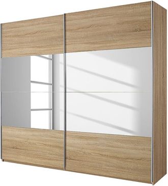 Rauch Orange home24 Schwebetürenschrank I 136 x 210cm Beige/Eiche Sonoma Dekor/Spiegelglas