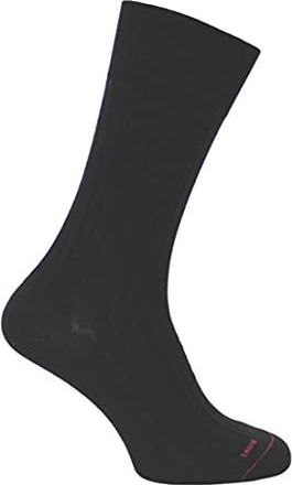 Labonal Chaussettes À côtes Laine, Noir, Homme, Uni, Chaussettes Made in France fr, fabrication française, Sans couture