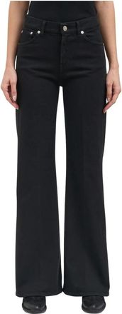 Dondup Femme, Jeans, Noir, Taille: W30 Pantalone in Denim Wide Leg Amber