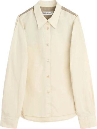 Our Legacy Femme, Blouses et Chemises, Beige, Taille: 38 FR Slip Shirt