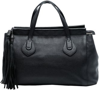 Gucci Crossbody Bags - Leather Lady Tassel Top Handle Bag - Gr. unisize - in Schwarz - f&uuml;r Damen