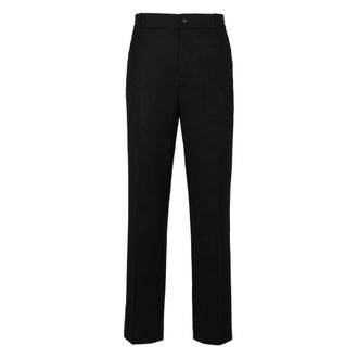 Moncler Schmal geschnittene Hose aus Wollflanell - - Trousers - Herren - Schwarzk - L