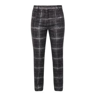 Mauro Grifoni Gerade Gabardine und Lurex Hose - - Trousers - Damen - Schwarzk - XS