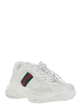 Gucci Womens Low Top Sneaker White Leather Calf Trainers