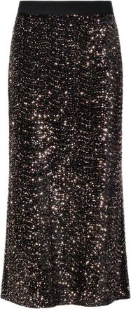 Elena Miro Femme, Jupes, Brun, Taille: 48 FR Sequined Skirt