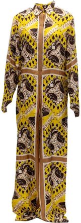 Valentino Garavani Femme, Combinaisons et Ensembles, Jaune, Taille: 36 FR Combinaison imprim&eacute; cachemire &agrave; jambes larges