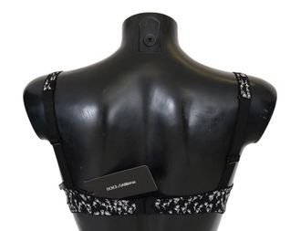 Dolce & Gabbana Silk Floral Lace Bra - Black