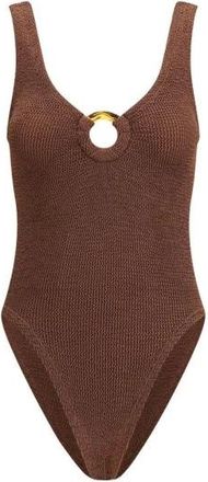 Hunza G Femme, Maillots de bain, Brun, Taille: ONE Size Maillot de bain &eacute;l&eacute;gant avec d&eacute;coupe circulaire