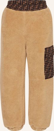 Fendi Teddyfell-Hose beige
