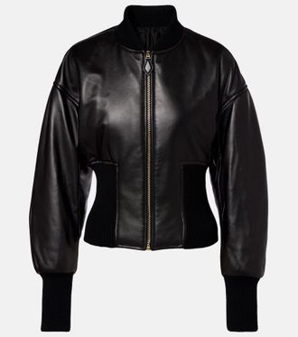 Alaia Ala&iuml;a Veste bomber en cuir