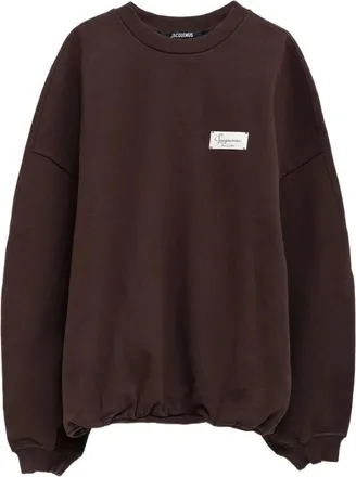Jacquemus Le SweaT-shirt Montaigne - Homme - Sweatshirts et sweats &agrave; capuche - Brun - Taille: S