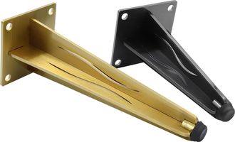 Generic Schwerlast-Schrankf&uuml;&szlig;e Mit Nivellierf&uuml;&szlig;en - Stellfu&szlig; Tragkraft 600 Kg, Verstellbare Edelstahl-Sofaf&uuml;&szlig;e F&uuml;r DIY-Projekte(Schwarz,12cm/4.7in)