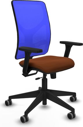 Piqueras y Crespo Computerstuhl mit 3D-Armlehnen, h&ouml;henverstellbare Lendenwirbelst&uuml;tze, ausgestattet mit Syncro/Traslack und Schneideschaum, mit Rollen von 65 mm, Parke