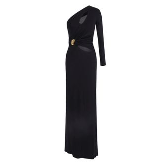 Elisabetta Franchi Femme, Robes, Noir, Taille: 36 FR Robe de soir&eacute;e moulante en jersey cr&ecirc;pe