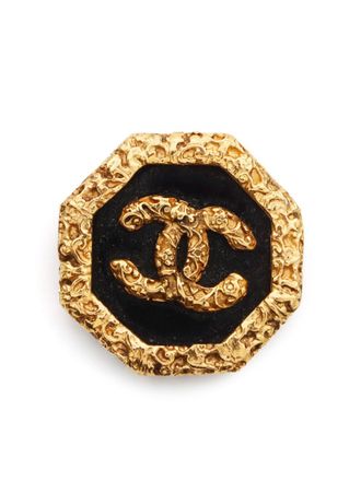 Chanel broche à logo CC (1995) - Or