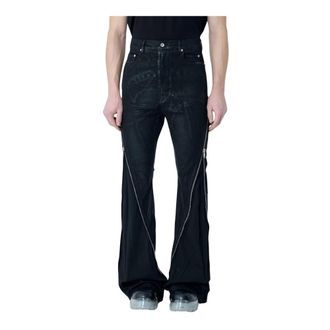 Rick Owens Jean Banane enduit &agrave; fermeture &eacute;clair - Homme - Jeans - Noir - Taille: W30