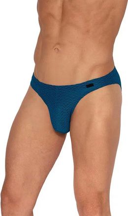 Olaf Benz Herren Slip blau Mikrofaser unifarben
