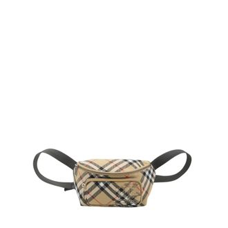 Burberry Petit sac banane &agrave; carreaux - Homme - Sacs - Beige - Taille: ONE Size